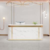China Lightweight Beauty Salon Bar Reception Desk for Small Salons and Hotels Luxury Design for sale