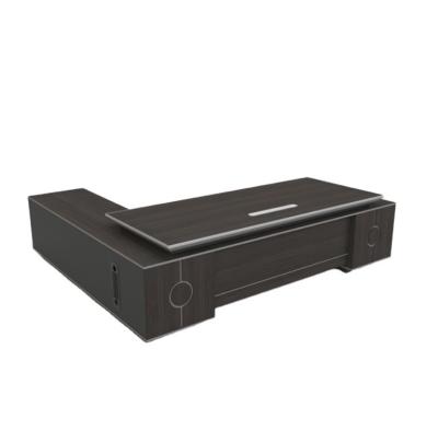 China PAINT BAKING PROCESSWOOD GRAINHINCLINED TABLE EDGE Executive Desk for President Manager for sale