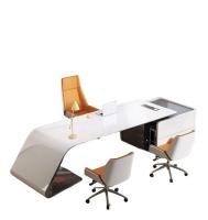 China ISO9001/ISO14001 Certified MDF Baking Varnish Work Table Manager Desk with Drawer for sale
