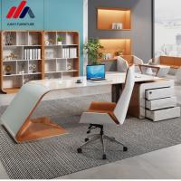 China ISO9001/ISO14001 Certified MDF Baking Varnish Work Table Manager Desk with Drawer for sale