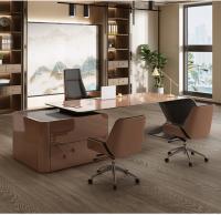 China ISO9001/ISO14001 Certified MDF Baking Varnish Work Table Manager Desk with Drawer for sale