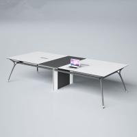 China Business Office Set with Small Steel Structure and PANEL Wood Style Manager Desk for sale