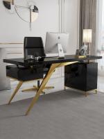 China Commercial Furniture Modern Design Light Luxury Boss Desk with Baking Lacquer Process for sale