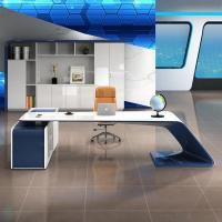 China Modern Office Workstation Fruniture L Shape Executive Boss Desk with Side Cabinet for sale