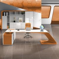 China Modern Office Workstation Fruniture L Shape Executive Boss Desk with Side Cabinet for sale