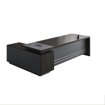 China Luxury Modern Wood Design Executive L-Shape President's Desk for Office Furniture for sale