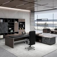China Stylish Boss Desk Manager Office Desk and Chair Combination for Commercial Furniture for sale