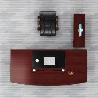 China Solid Wood Executive Office Set for Executive Desk and Chair in Vintage Mahogany for sale