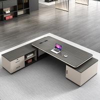China Simple Modern Office Furniture Set Large Desk and Chair for Eco-Friendly Manager Room for sale