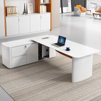 China Simple Style Employee Office Desk with and ISO9001/ISO14001 Approved Modern Boss Desk for sale