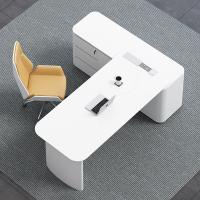 China Simple Style Employee Office Desk with and ISO9001/ISO14001 Approved Modern Boss Desk for sale