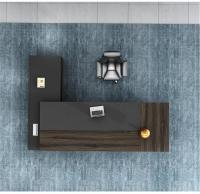 China Modern Office Desk Boss Desk end L-Shape Computer Desk with 50mm Thickness Table Top for sale