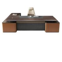 China Modern Office Furniture Solid Wood Executive Desk for Manager Combination Cabinet Table for sale