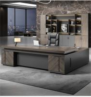 China Stylish Commercial Furniture L Shape Executive Manager CEO Office Desk with Side Cabinet for sale