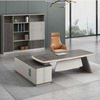 China PAINT BAKING PROCESSWOOD GRAINHINCLINED TABLE EDGE Executive Desk for Modern Office for sale