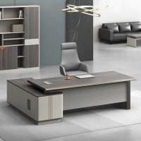 China PAINT BAKING PROCESSWOOD GRAINHINCLINED TABLE EDGE Executive Desk for Modern Office for sale