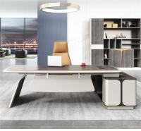 China PAINT BAKING PROCESSWOOD GRAINHINCLINED TABLE EDGE Executive Desk for Modern Office for sale