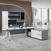 China Modern Lshaped Executive Desk Wooden Office Table For CEO Manager in Customized Colors for sale
