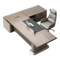 China Modern Boss Home Office Waterproof L Shape Computer Desk with PANEL Wood Style Design for sale