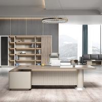 China Modern Boss Home Office Waterproof L Shape Computer Desk with PANEL Wood Style Design for sale
