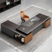 China Modern Office Furniture 50mm Table Top Thickness Executive Wooden Desk with Drawers for sale
