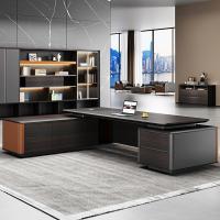 China Modern Office Furniture 50mm Table Top Thickness Executive Wooden Desk with Drawers for sale