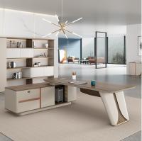China Melamine Surface Boss Desk for Customized Size Furniture L Shape Modern Computer Desk for sale