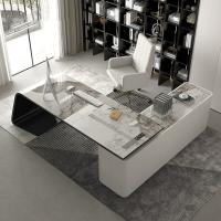 China Strong Executive Boss Luxury Office Desk in Grey for Home Office or Office Building for sale