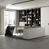China Strong Executive Boss Luxury Office Desk in Grey for Home Office or Office Building for sale