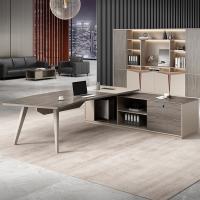 China Solid Wood Executive Desk Stylish Modern Design for Comfortable Office Furniture for sale