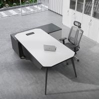 China Modern CEO's Essential L Shape Wooden Executive Office Desk for Boss's Workspace for sale