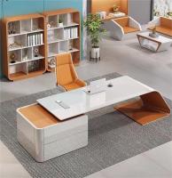 China Executive Office Desk Table MDF Baking Varnish Office Furniture for Executives for sale