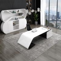 China Executive President Manager Desk L-shaped MDF Baking Varnish Office Computer Table for sale