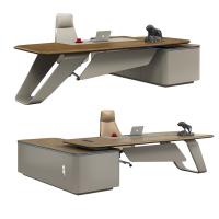 China OEM ODM Large Wooden Manager Executive Desk For Luxury Modern Office Furniture for sale