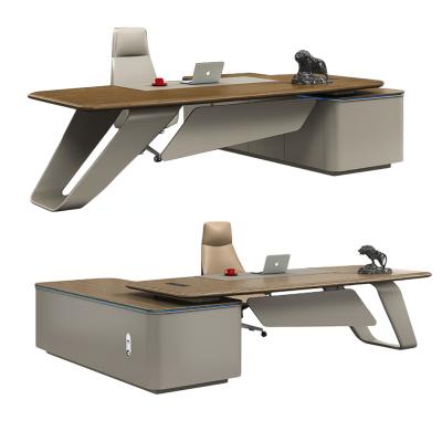 China OEM ODM Large Wooden Manager Executive Desk For Luxury Modern Office Furniture for sale