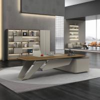 China OEM ODM Large Wooden Manager Executive Desk For Luxury Modern Office Furniture for sale