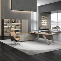 China OEM ODM Large Wooden Manager Executive Desk For Luxury Modern Office Furniture for sale