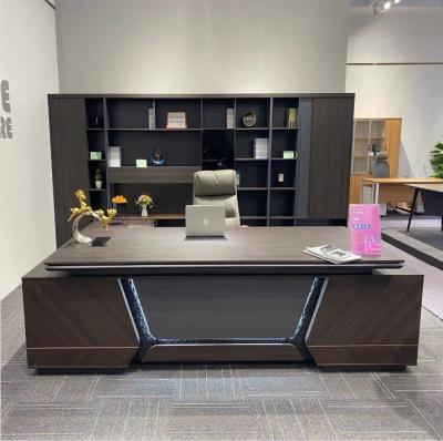 China Executive Office Desk With Paint Baking Processwood Grainhinclined Table Edge Design for sale