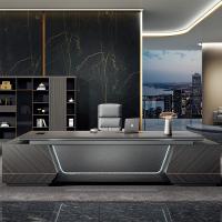 China Executive Office Desk With Paint Baking Processwood Grainhinclined Table Edge Design for sale