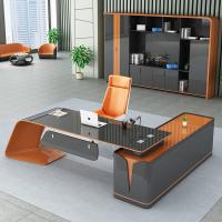 China Design Irregular Shape Office Desk in Baking Paint Material with Customized Colors for sale