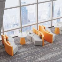 China Office Furniture Simple Modern Rest Area Reception Sofa and S-Shaped Coffee Table Set for sale