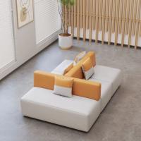 China Office Furniture Simple Modern Rest Area Reception Sofa and S-Shaped Coffee Table Set for sale