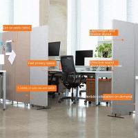 China Modern Stylish Sound-Absorbing Folding Screen for Office Showroom and Cafe Decoration for sale
