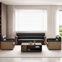 China Napa Leather Office Sofa Set for Modern and Comfortable Workspace in Business Receptio for sale