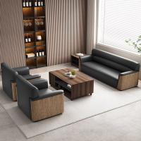 China Napa Leather Office Sofa Set for Modern and Comfortable Workspace in Business Receptio for sale