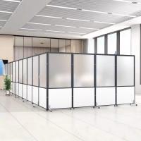 China Commercial Furniture Transparent Sub-glazed Partition Office Collapsible Mobile Screen for sale