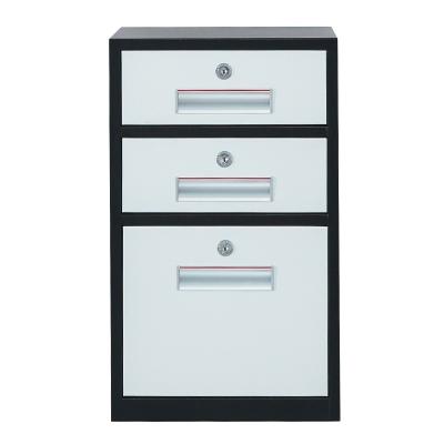 China Industrial Design Office File Cabinet with Lock and Movable Three Drawers OEM Storage for sale