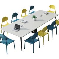 China Office Furniture Conference Workbench Steel Frame Training Negotiation Table Set for sale
