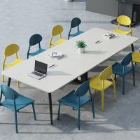 China Office Furniture Conference Workbench Steel Frame Training Negotiation Table Set for sale