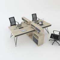 China Simple Modern Office Furniture Table and Chair Combination for Open Staff Workstation for sale